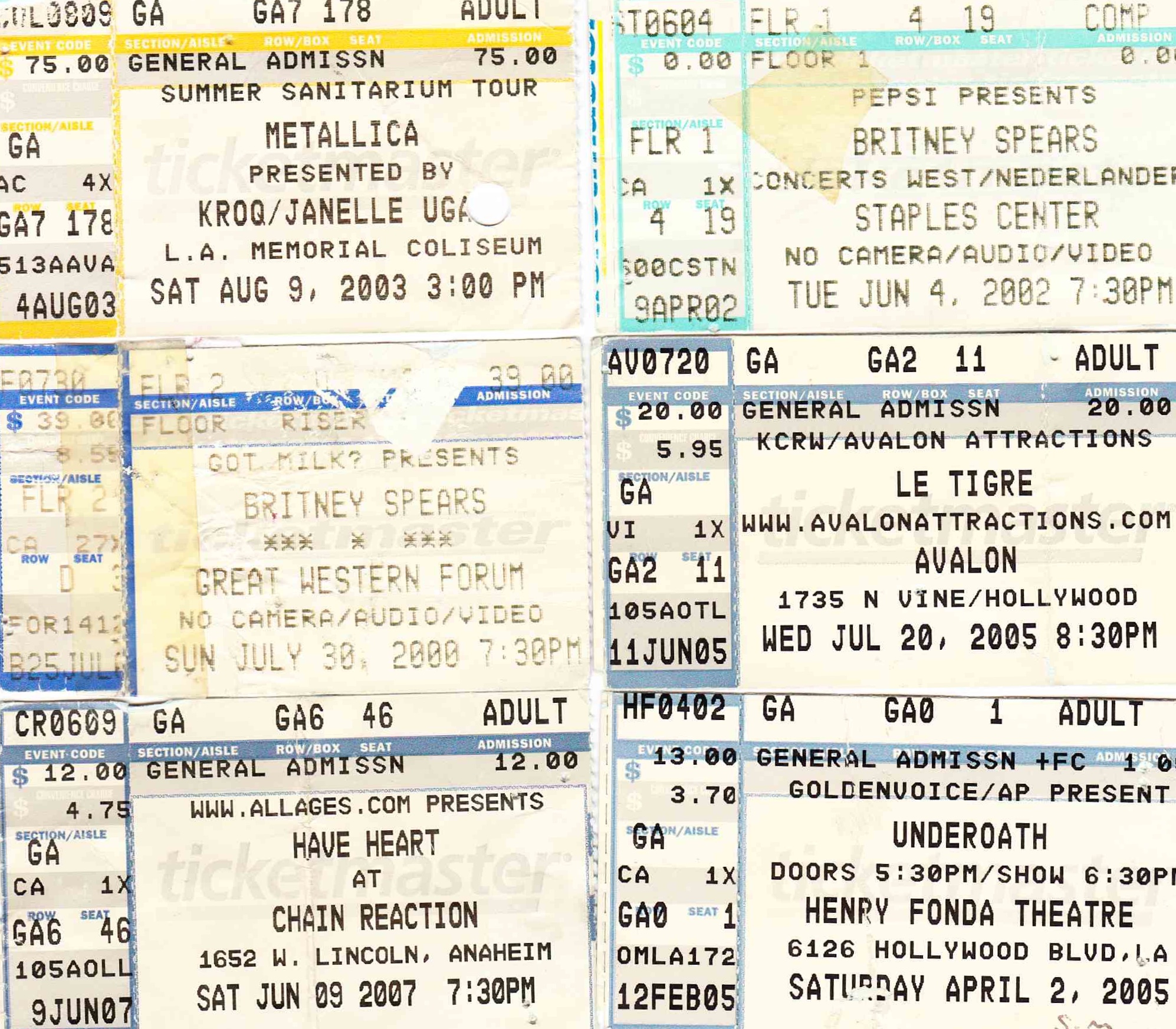 Ticket Stubs – tracemeontoyou